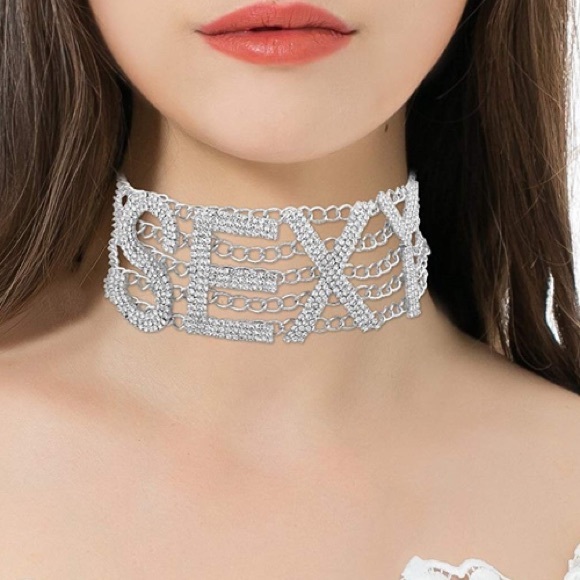 Think Vintage Online | Jewelry | Sexy Silver Statement Choker Necklace ...